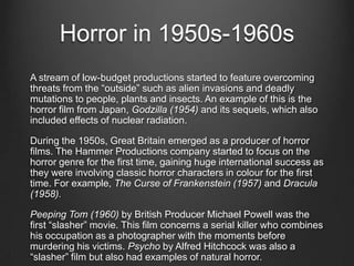 History of the Horror Genre | PPT