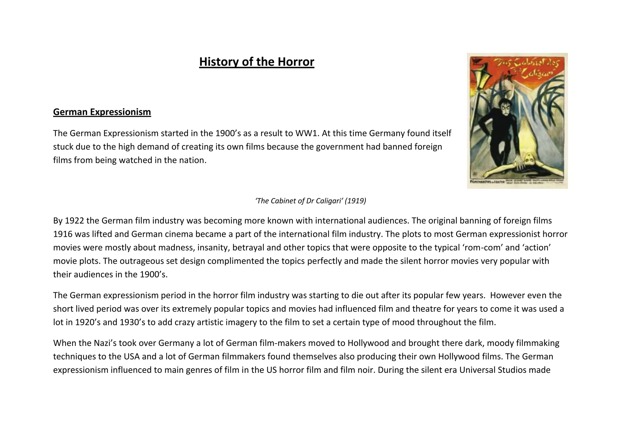 History of the Horror Genre | PPT