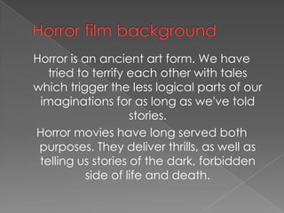 History of the horror genre | PPT