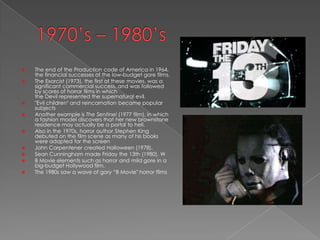 History of the horror genre | PPT