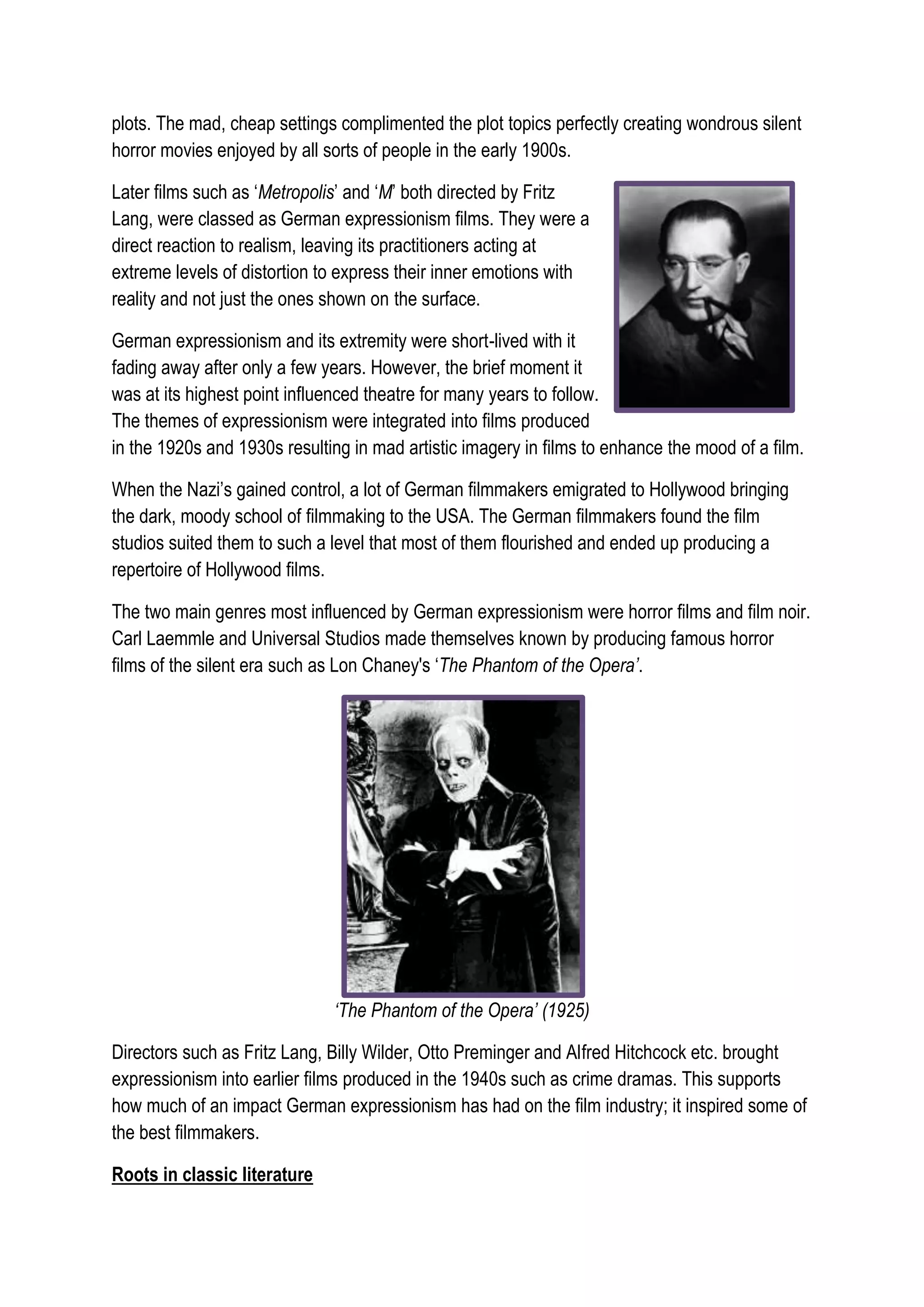 History of the horror genre | DOCX