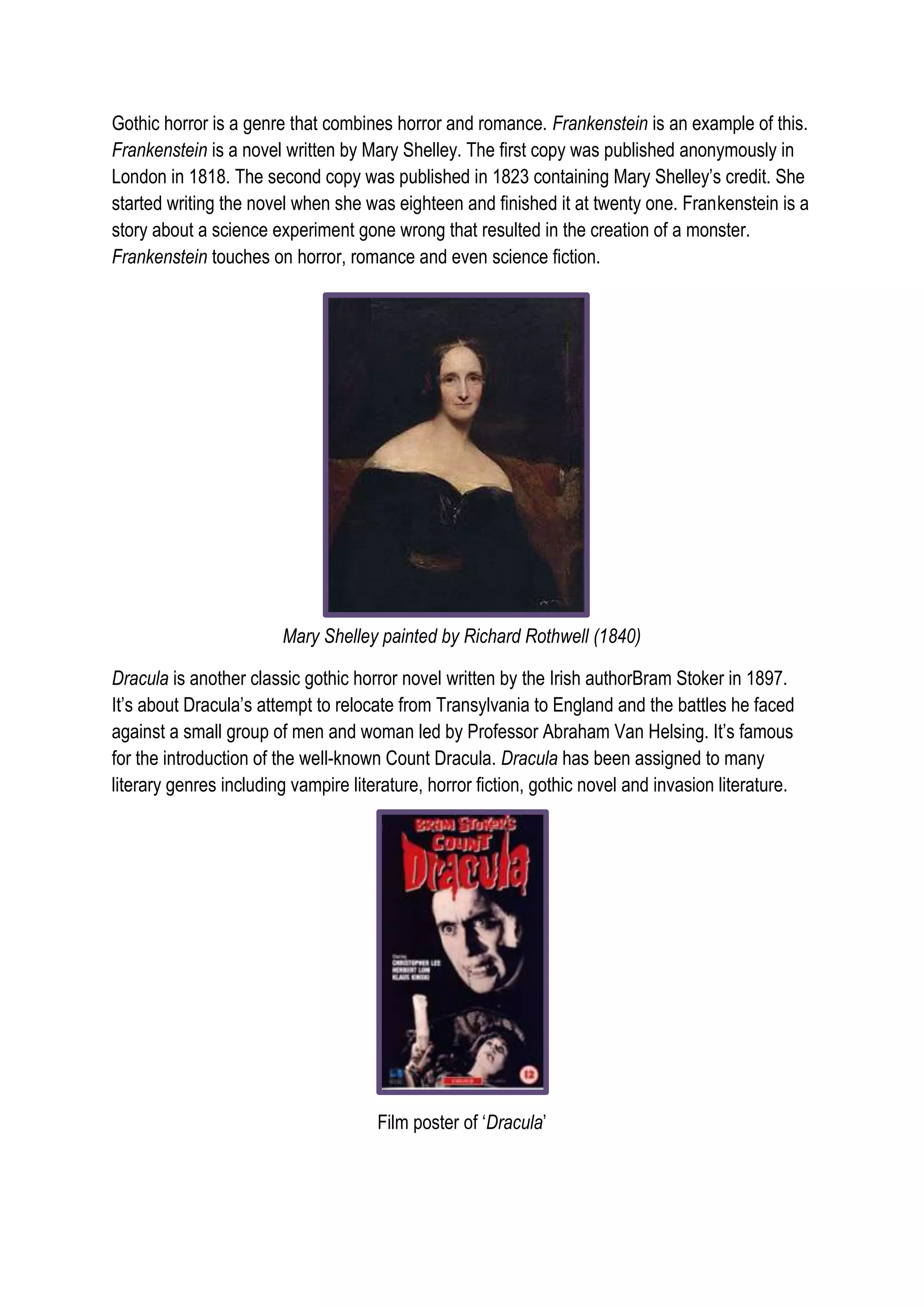 History of the horror genre | DOCX