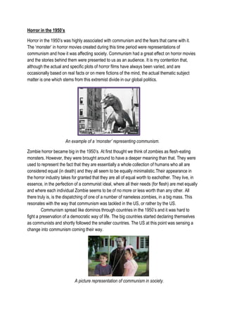 History of the horror genre | DOCX