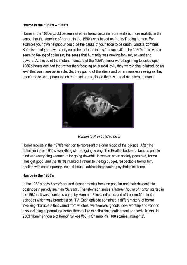 History of the horror genre | PDF