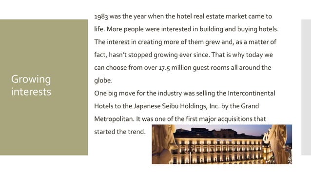 History of the hotel industry | PPTX | Hotels and Motels | Travel Type
