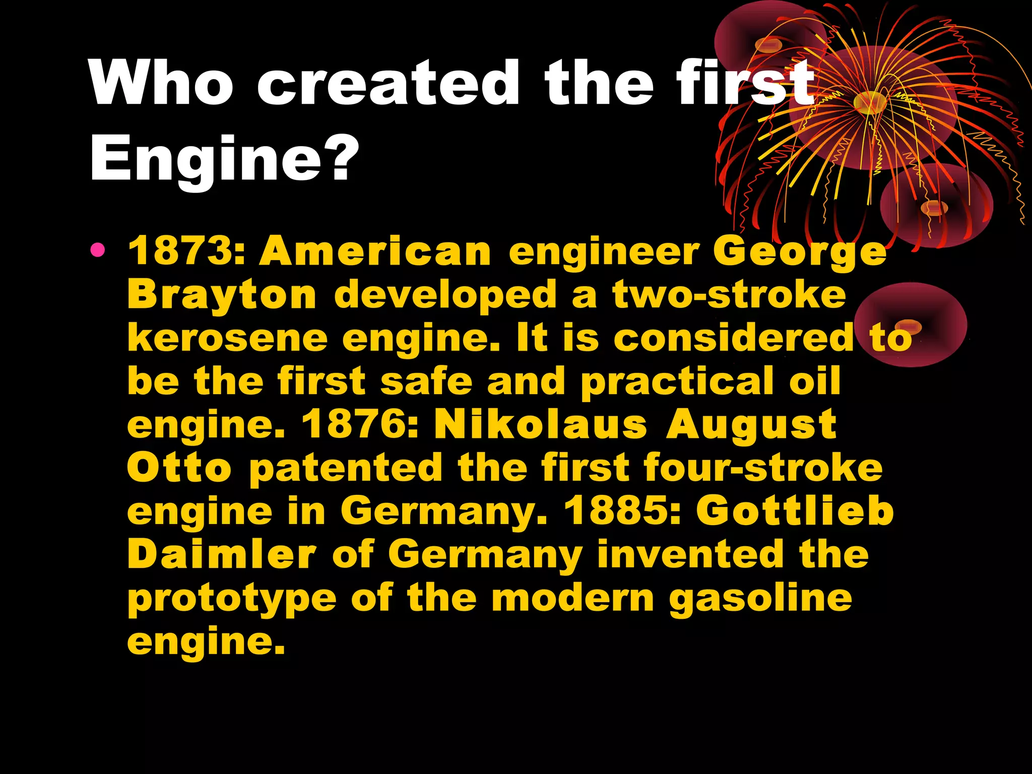History of the internal combustion engine | PPT