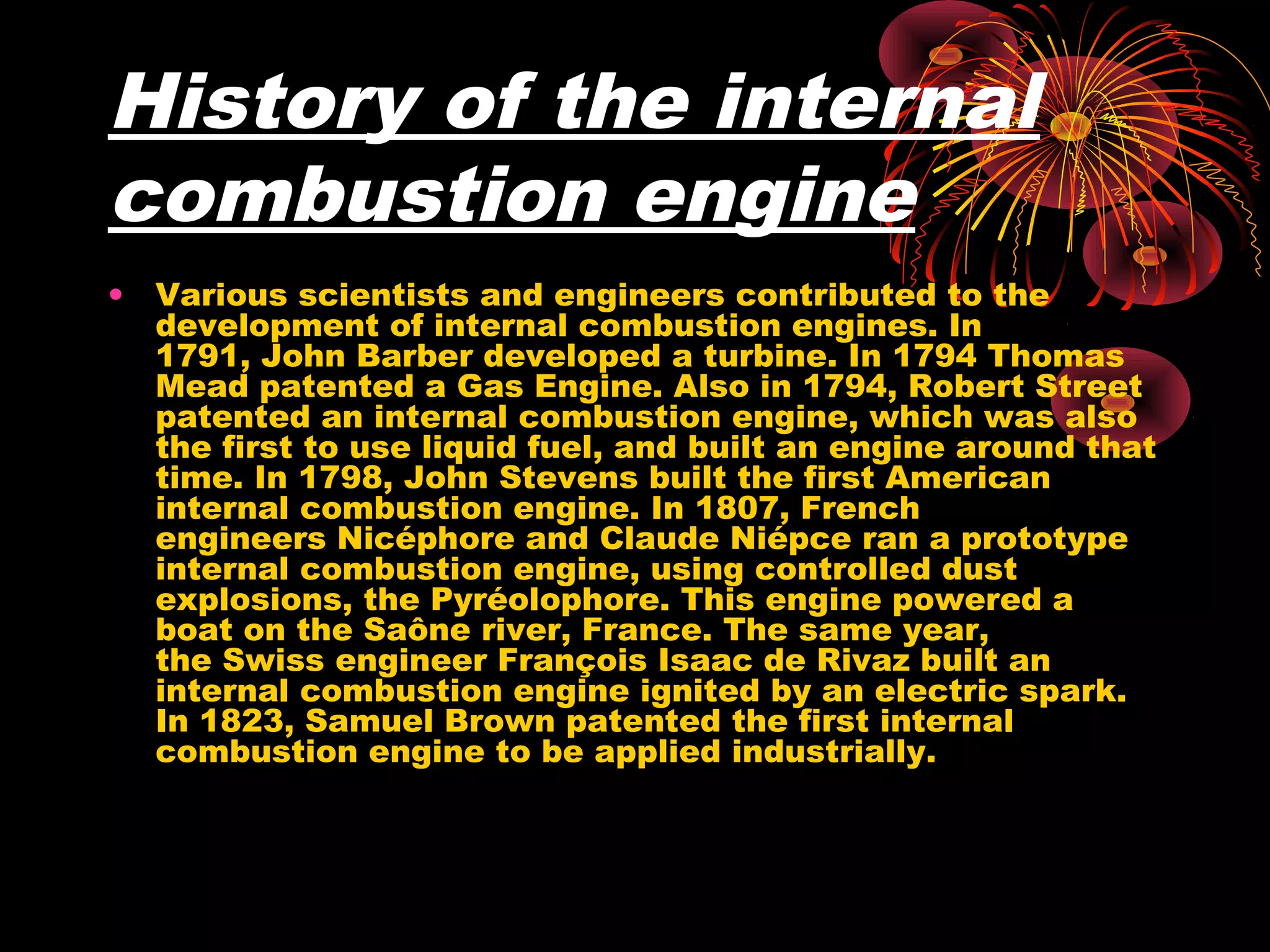 History of the internal combustion engine | PPT