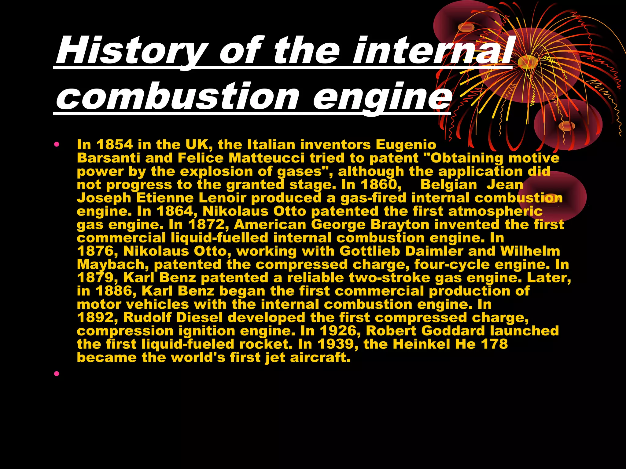 History of the internal combustion engine | PPT