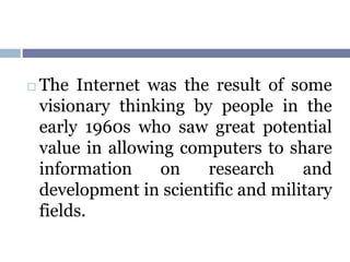 History of the Internet | PPTX