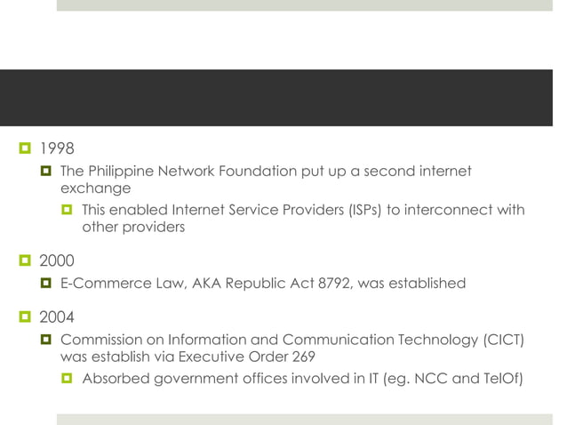History of the PHILIPPINE Internet | PPTX | Internet | Computing