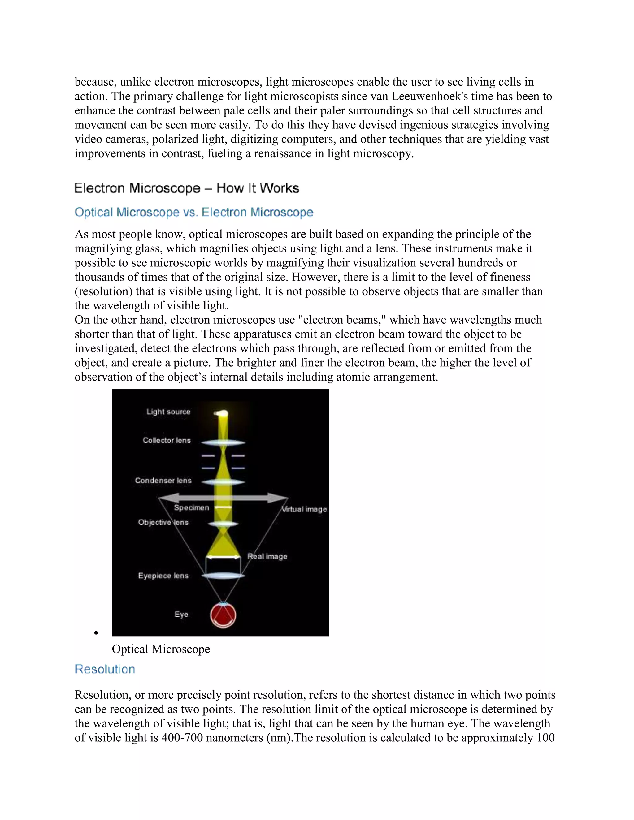 History of the microscope | DOCX