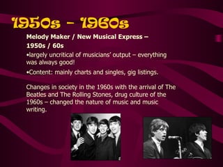 History of the music press | PPT
