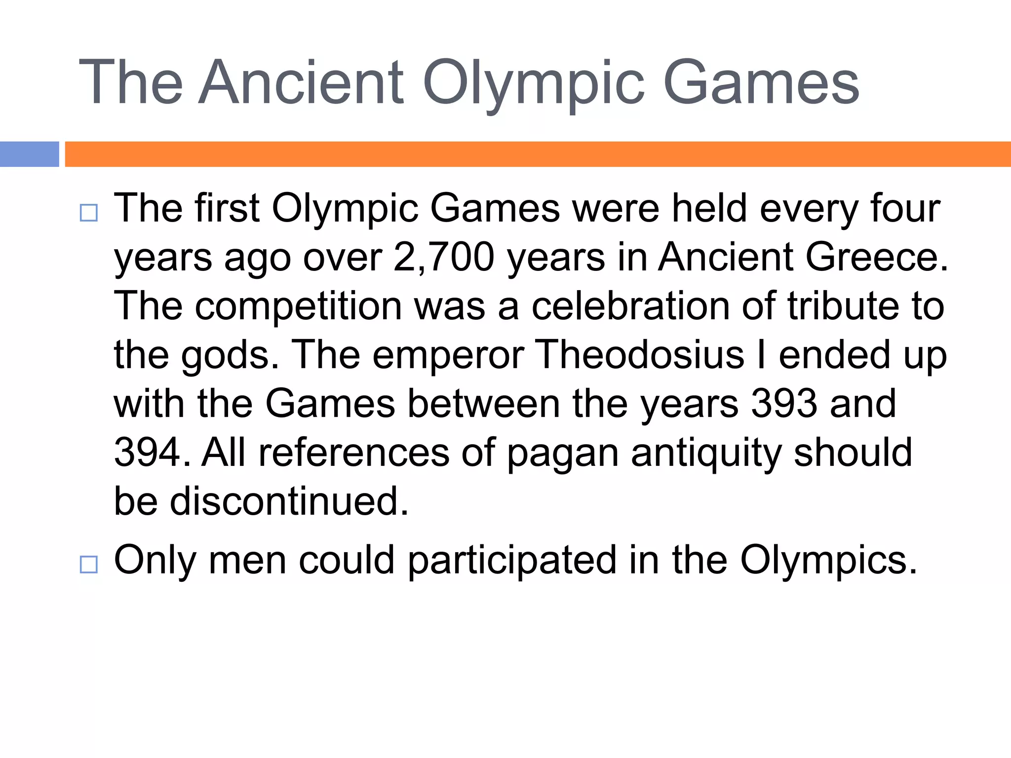History of the olympic games | PPTX