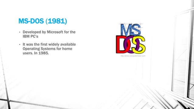 Presentation on History of the operating systems | PPT