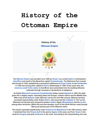 History of the Ottoman Empire | PDF