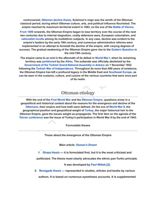 History of the Ottoman Empire | PDF