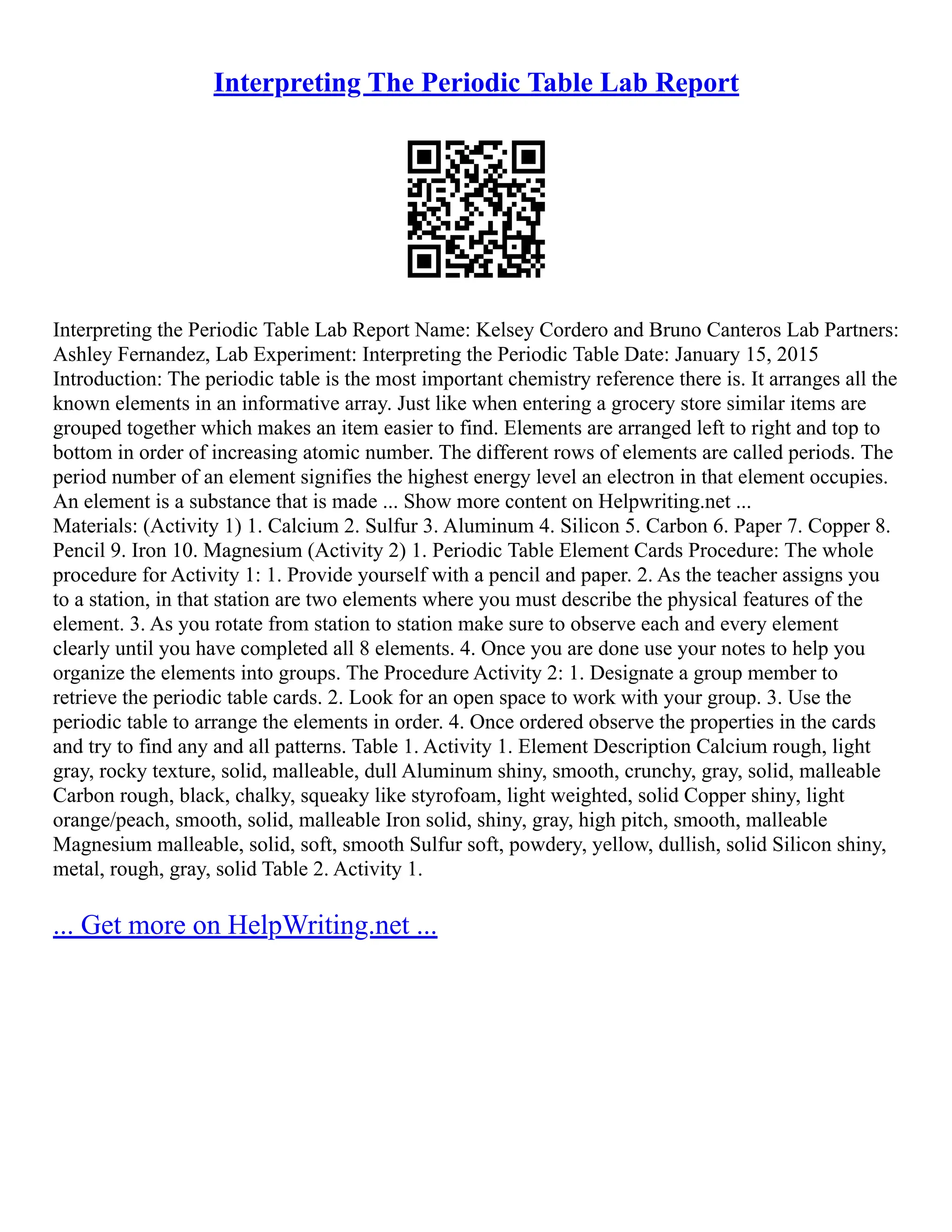 History Of The Periodic Table Of Elements | PDF