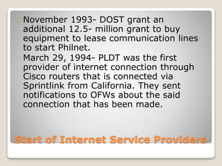 History of the philippine internet | PPTX