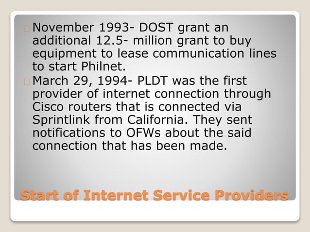 History of the philippine internet | PPT