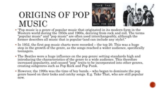 History of the Pop Genre | PPTX