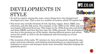 History of the Pop Genre | PPTX