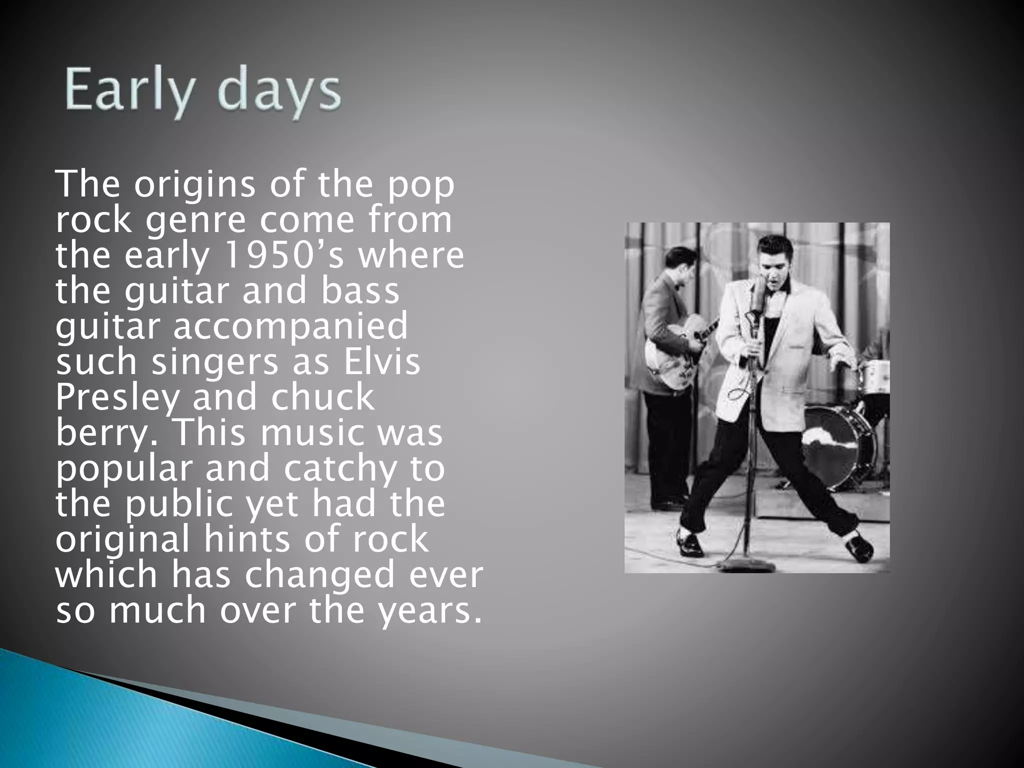 History of the pop rock genre | PPTX