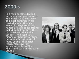 History of the pop rock genre | PPTX