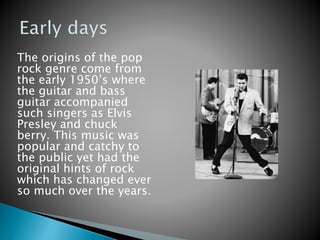 History of the pop rock genre | PPTX