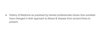 History of the practice and the symbol of medicine | PPT