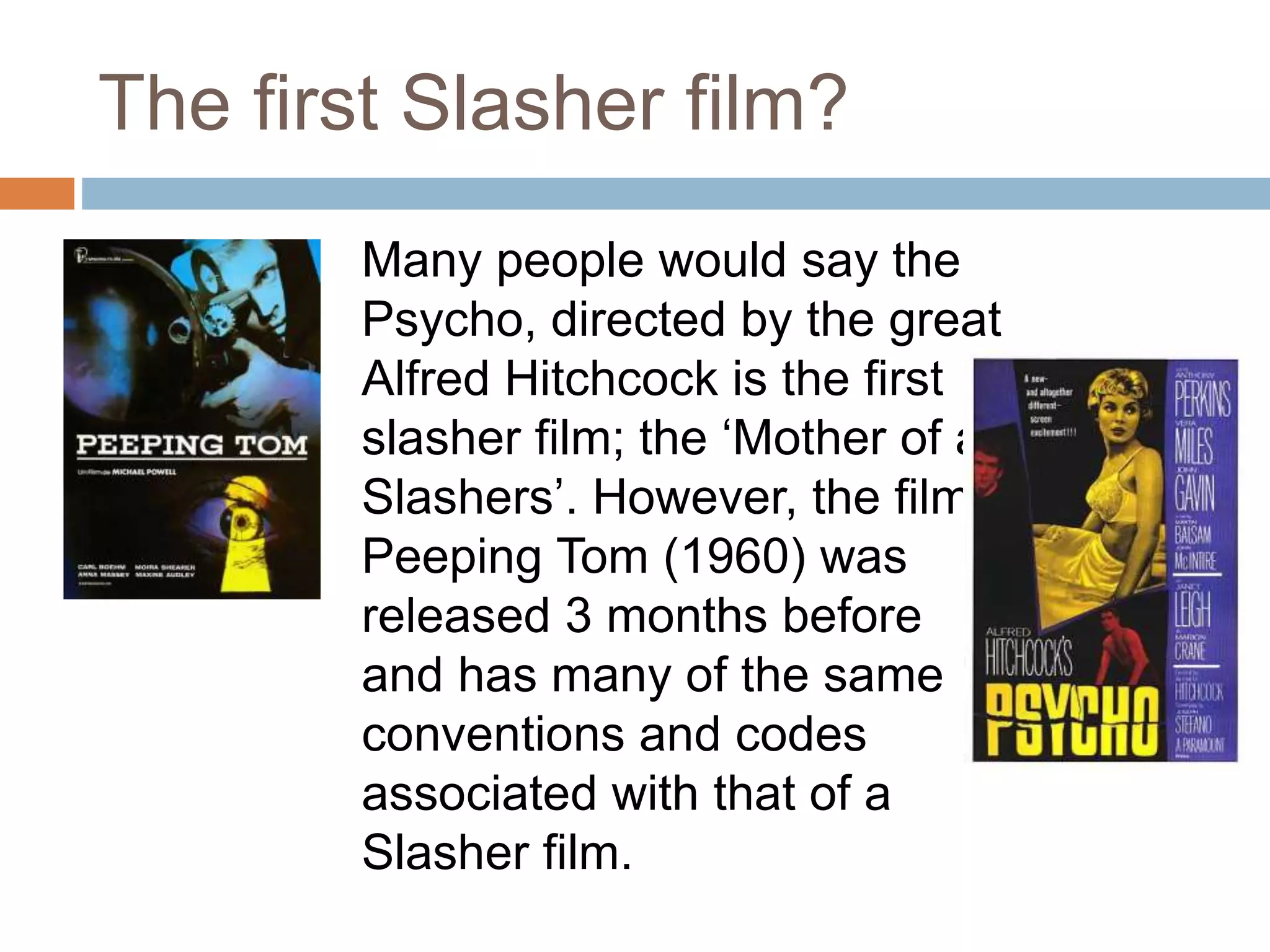 History of the slasher genre | PPTX