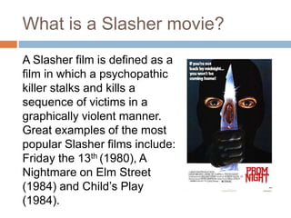 History of the slasher genre | PPTX