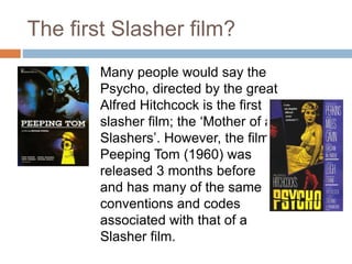 History of the slasher genre | PPTX