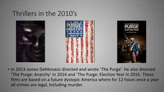 History of the thriller 1920 now | PPT