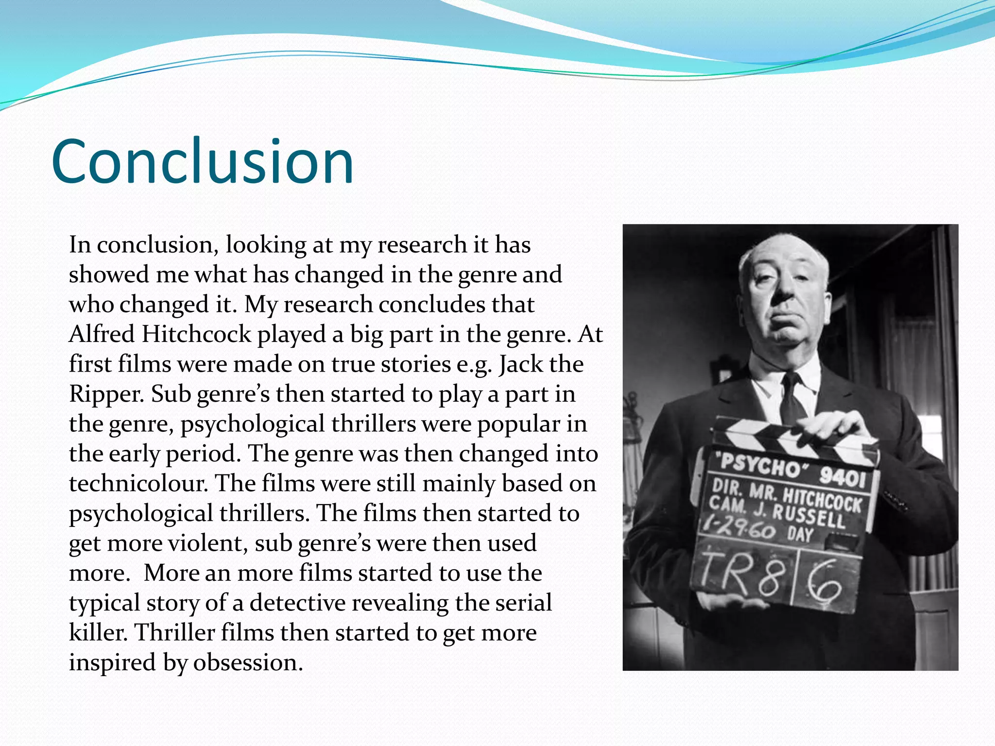 History of the thriller genre timeline | PPTX