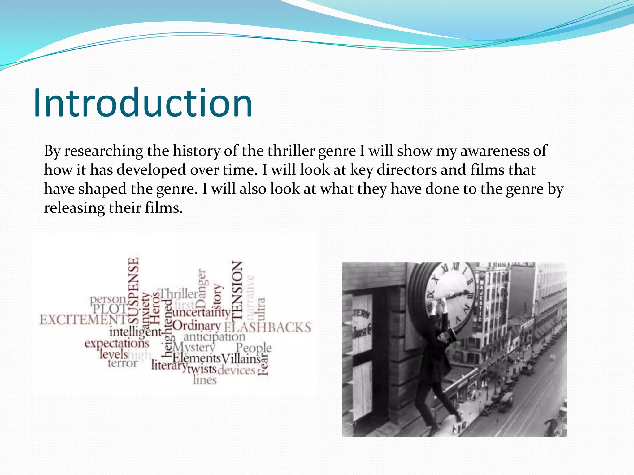 History of the thriller genre timeline | PPTX