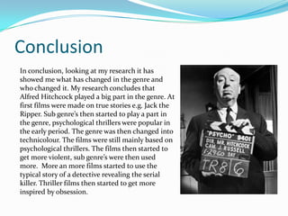 History of the thriller genre timeline | PPTX