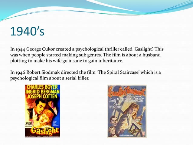 History of the thriller genre timeline | PPTX