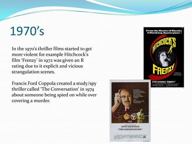 History of the thriller genre timeline | PPTX