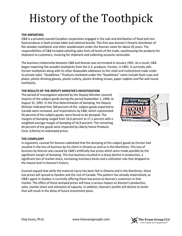 History of the toothpick | PDF