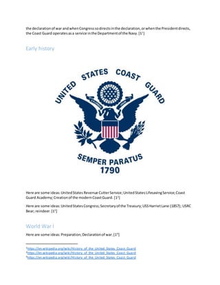 History of the united states coast guard | PDF