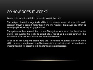 History of the vocoder | PPTX