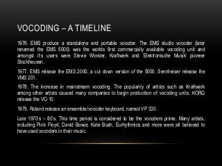 History of the vocoder | PPTX