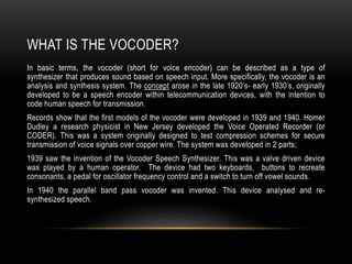 History of the vocoder (final) | PPT