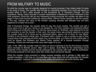 History of the vocoder (final) | PPT