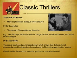 History of thriller | PPT