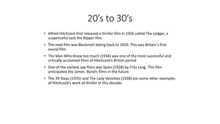 History of thriller genre | PPTX