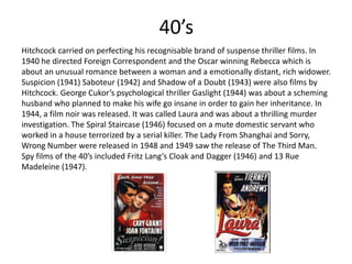 History of thriller genre timeline | PPTX