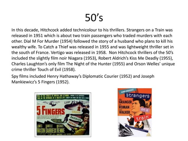 History of thriller genre timeline | PPT