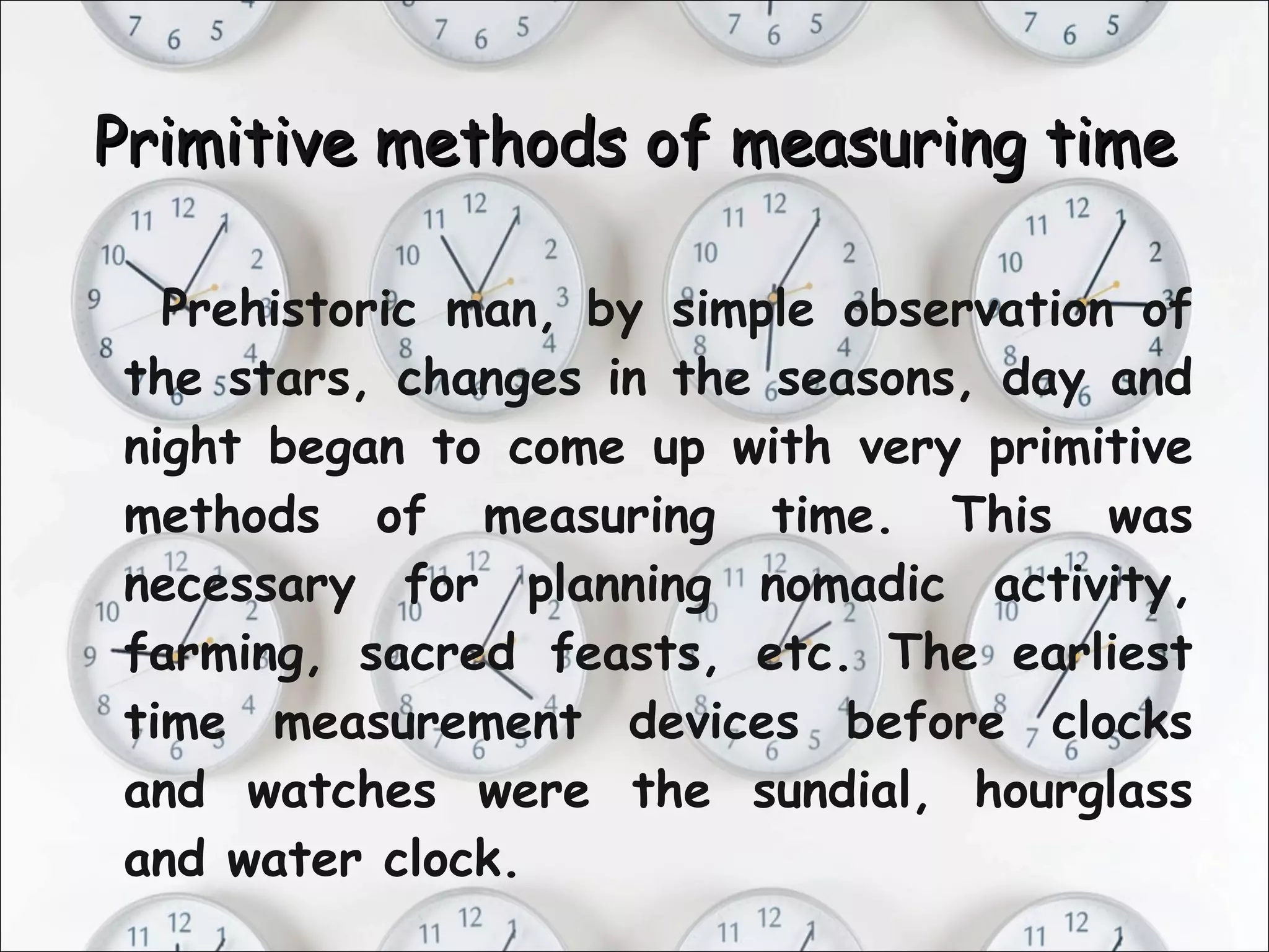 History of time - PowerPoint presentations for kids | PPT