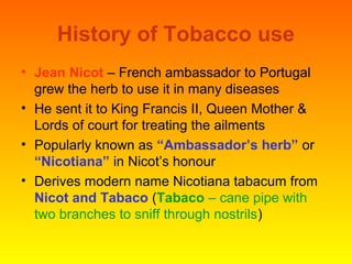 History of tobacco use & abuse | PPT